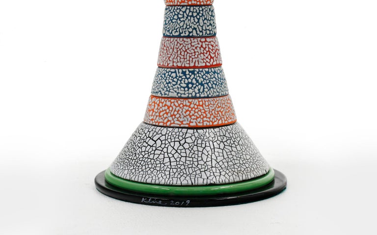 Pair of Side Tables by Amy Kline, One of a Kind, Porcelain Signed and ...