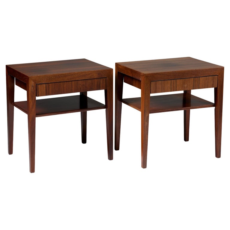 Pair of side tables designed by Severin Hansen Jr. for Haslev ...