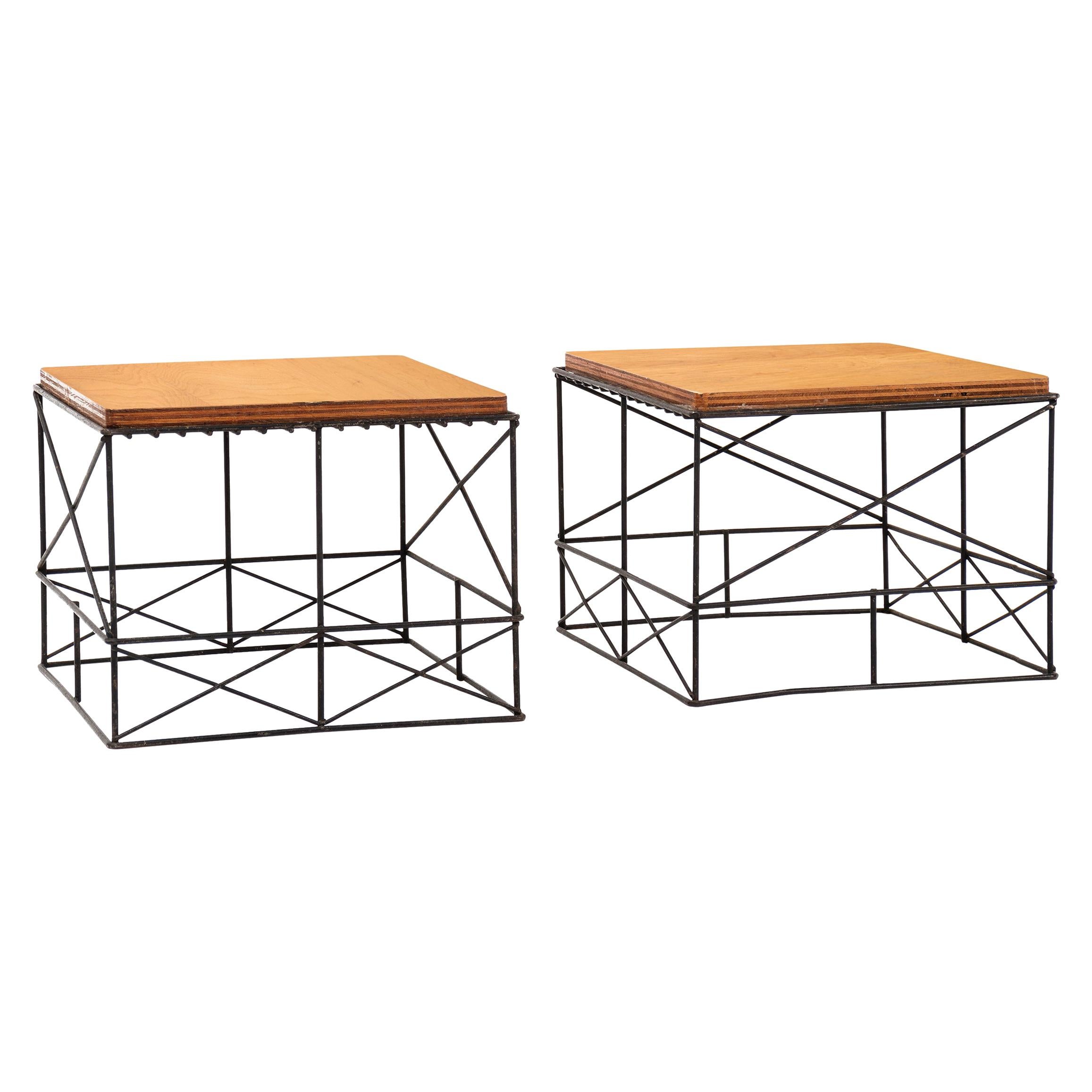 Pair of Side Tables in the Style of Charles and Ray Eames For Sale at ...