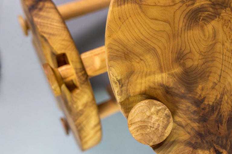 Pair of Side Tables in White Oak Burl Top by Michael Rozell in US, 2020 ...