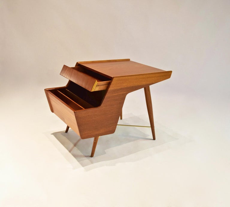 Pair of Side Tables with Magazine Holders, USA Circa 1955 at 1stDibs