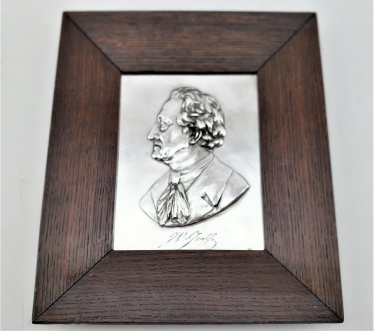 Pair of Signed Antique Repouse Metal Wall Plaques of Noble or ...