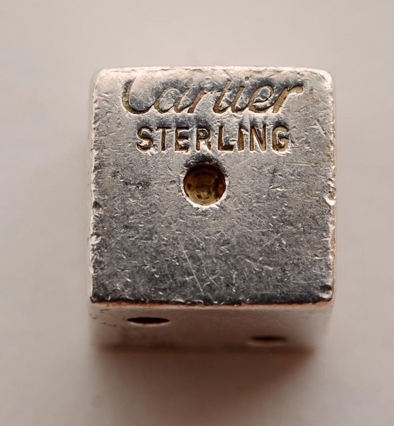 Pair of Signed Cartier Solid Sterling Silver Dice at 1stDibs | solid ...
