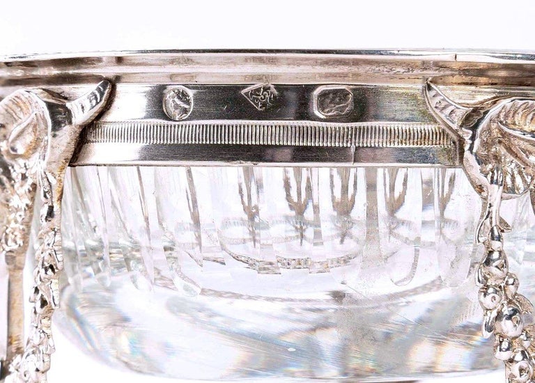 Pair of Silver and Crystal Salerons, Period : Early 19th Century ...