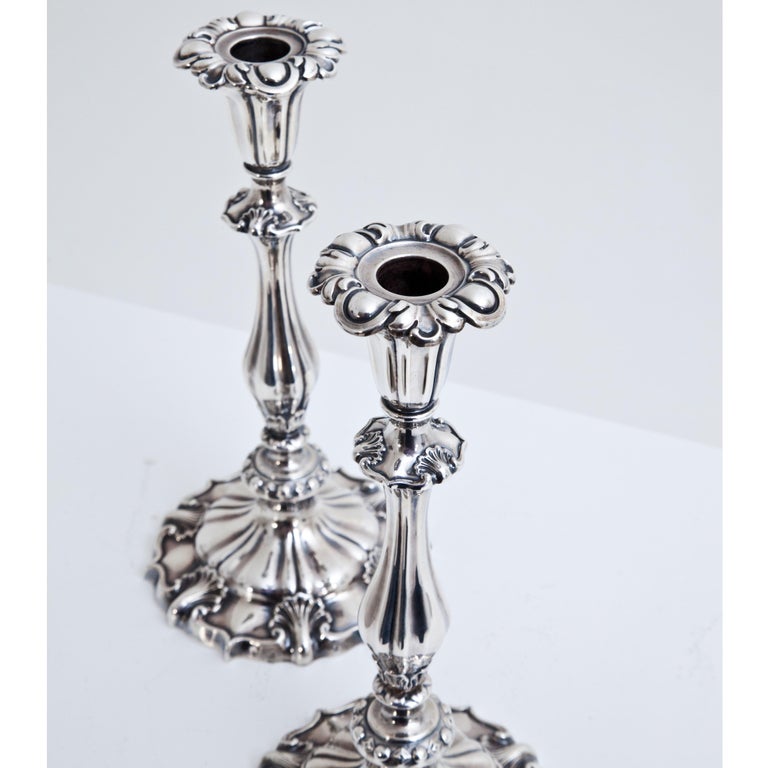 Pair of Silver Candlesticks, Sheffield, 1846 For Sale at 1stDibs ...
