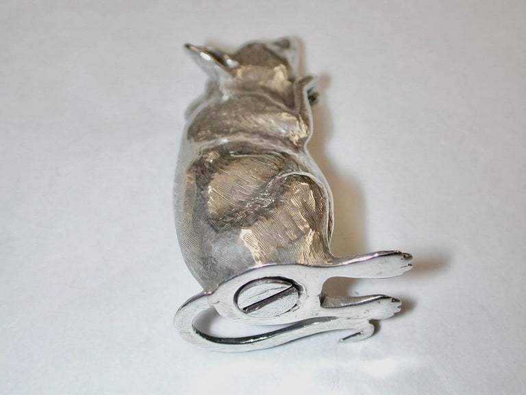 Pair of Silver Cast Mice for Use as Pepper and Salt, Birmingham 2002 ...