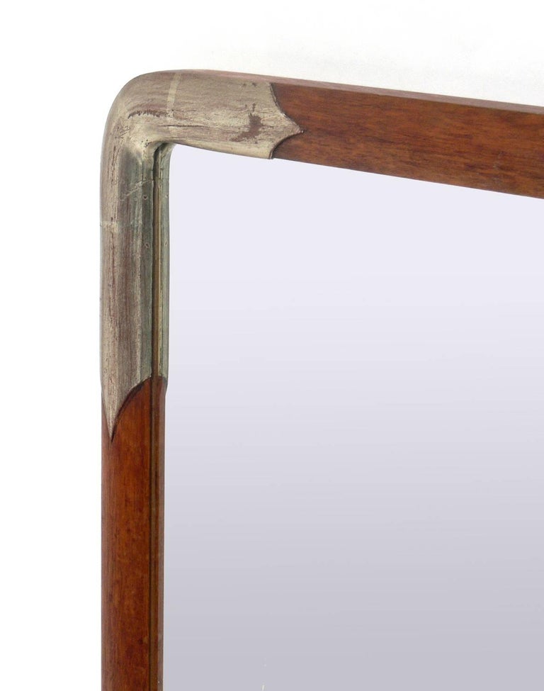 Pair of Silver Leafed and Natural Wood Japanese Mirrors at 1stDibs ...