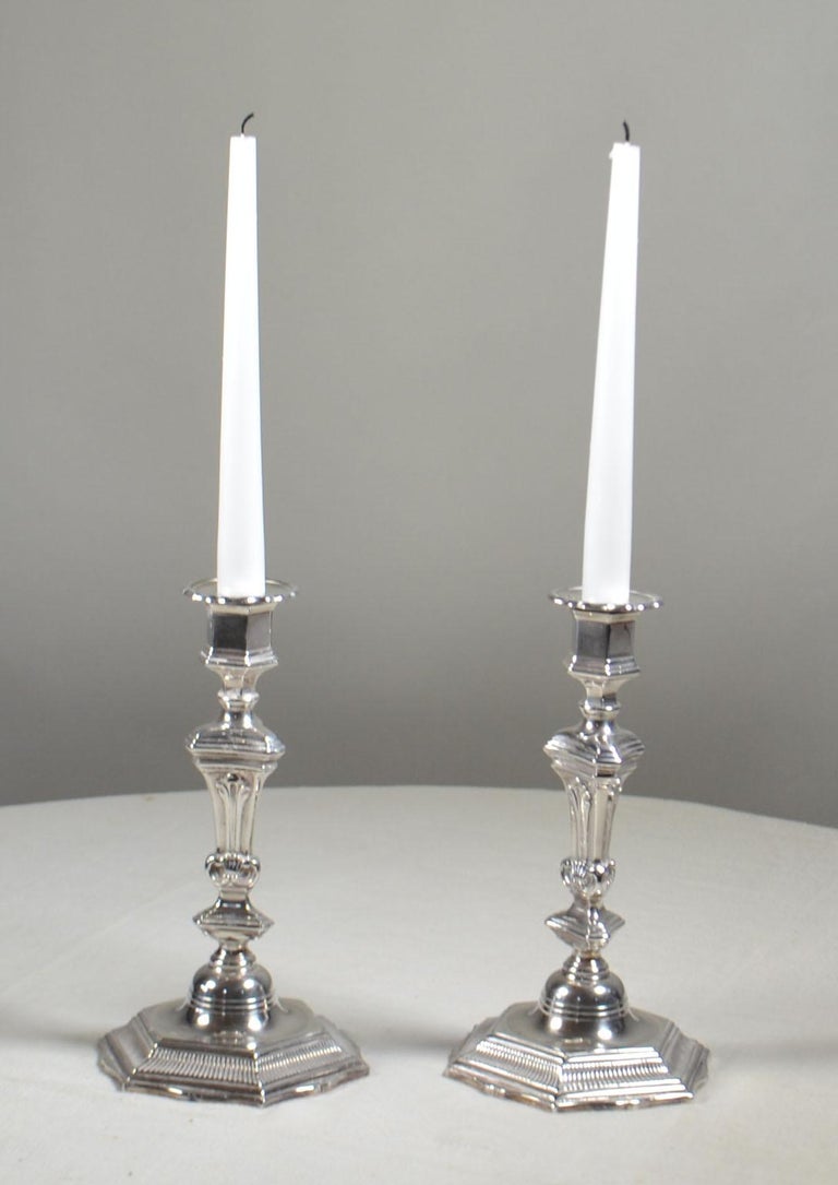 Pair of Silver Plated Bronze Candelabras, converts to Single ...