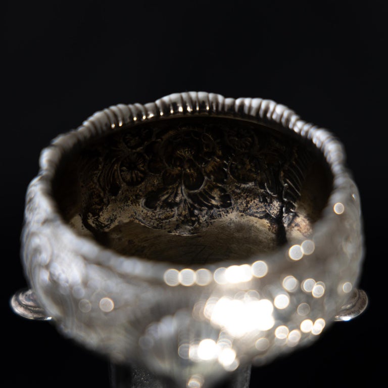 Pair of Silver Saliers, London, Mid-18th Century For Sale at 1stDibs