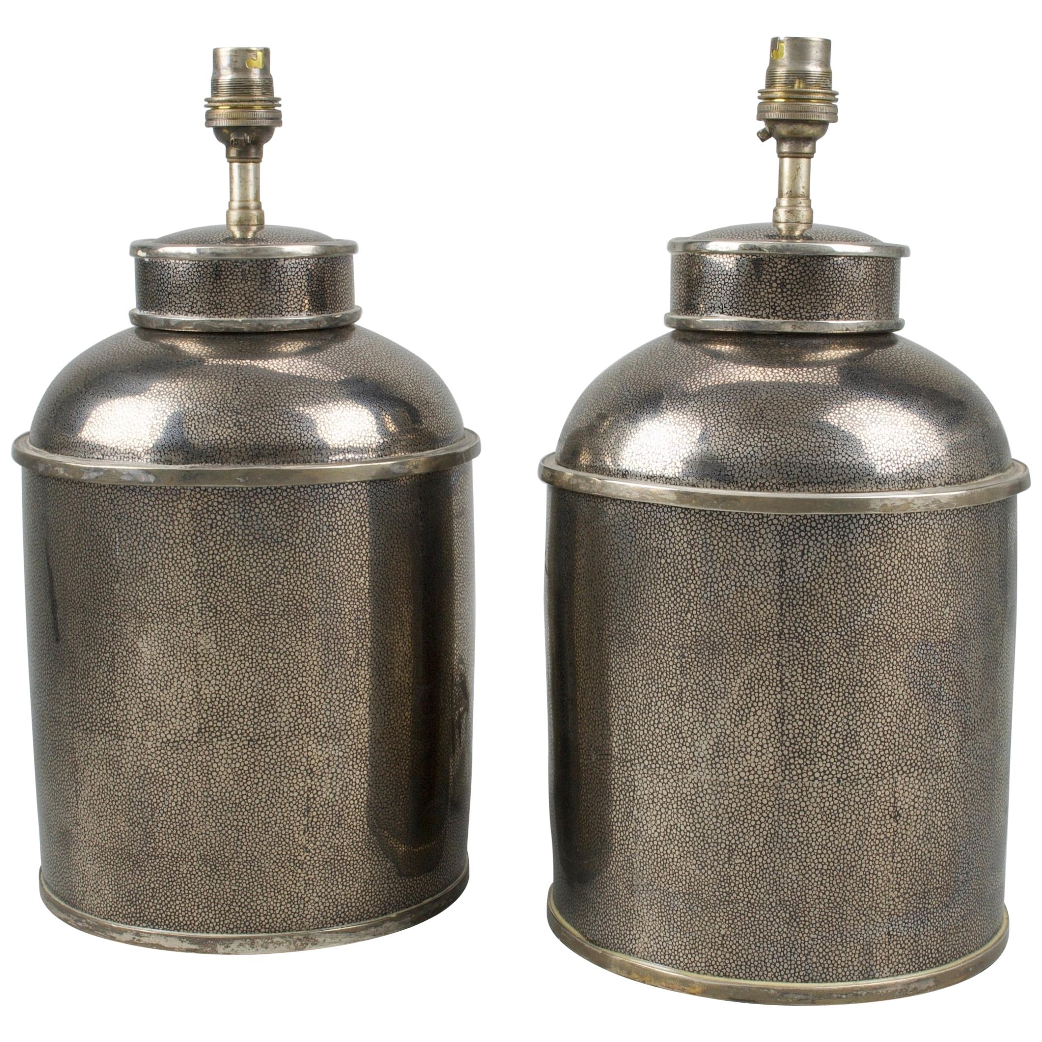 Pair of Chinoiserie Tea Canister Lamps at 1stDibs