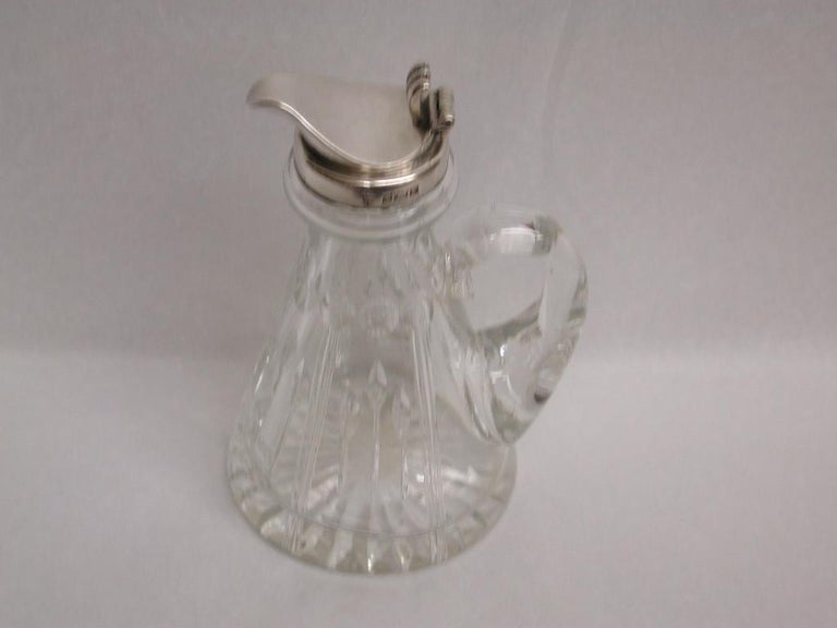 Pair of Silver Topped and Handcut Glass Whisky Tots, J B Chatterley and ...