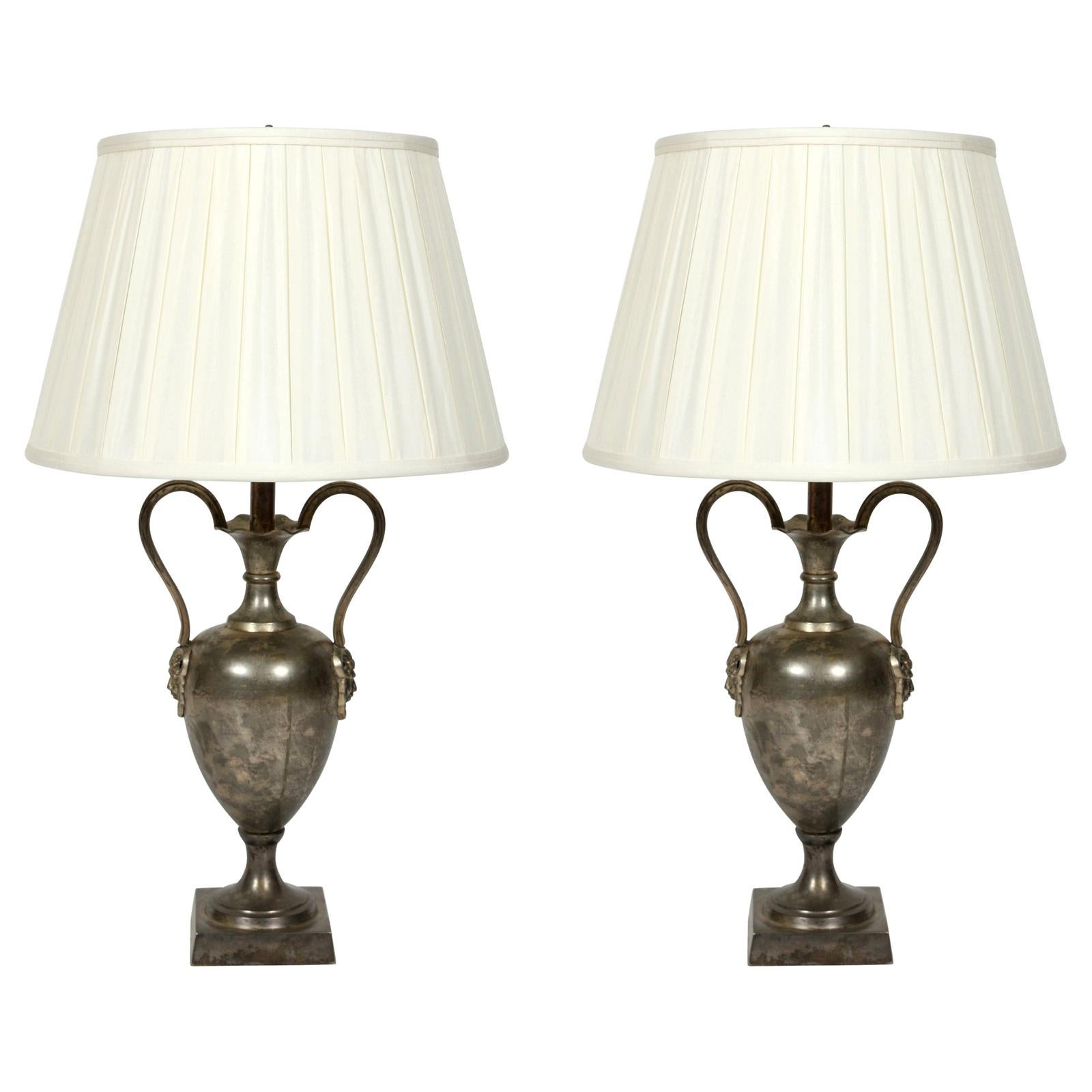 LENOX PAIR OF URN LAMPS at 1stDibs