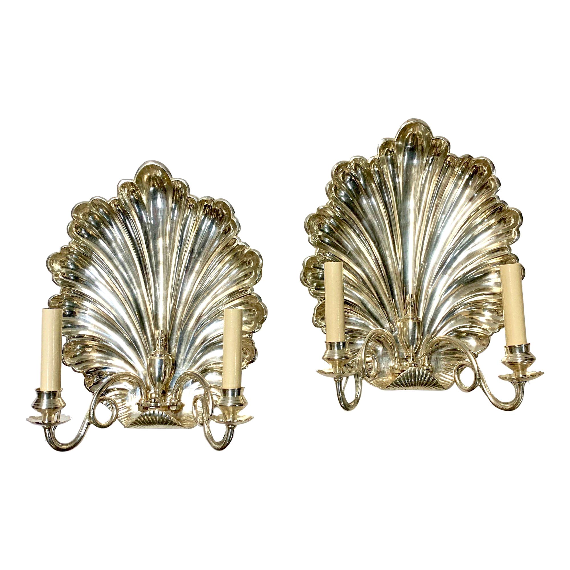Pair of Capiz Shell Wall Sconces at 1stDibs