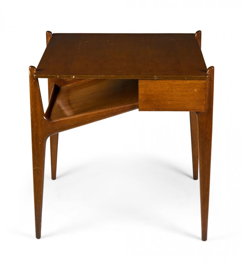 Pair of Singer and Sons Walnut Magazine Shelf End / Side Tables For ...