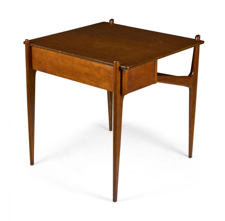Pair of Singer and Sons Walnut Magazine Shelf End / Side Tables For ...