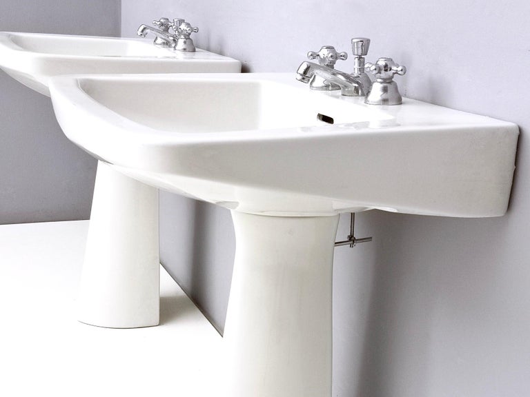 Pair of Sinks by Gio Ponti with G. Labalme, G. Pozzi and A. Rosselli ...