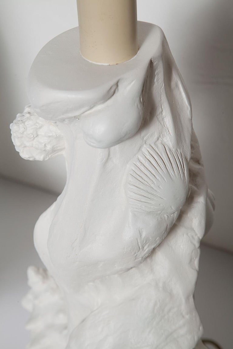 Pair of Sirmos Plaster Sea Shell Lamps at 1stDibs