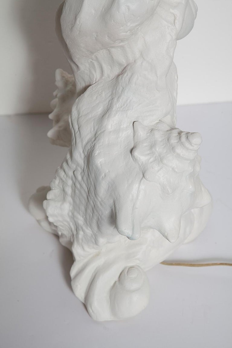 Pair of Sirmos Plaster Sea Shell Lamps at 1stDibs
