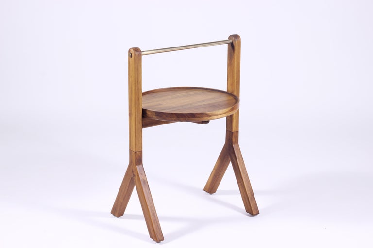 Set of 2 Solid Oak Bedside/Side/Serving tables Handcrafted with Brass ...