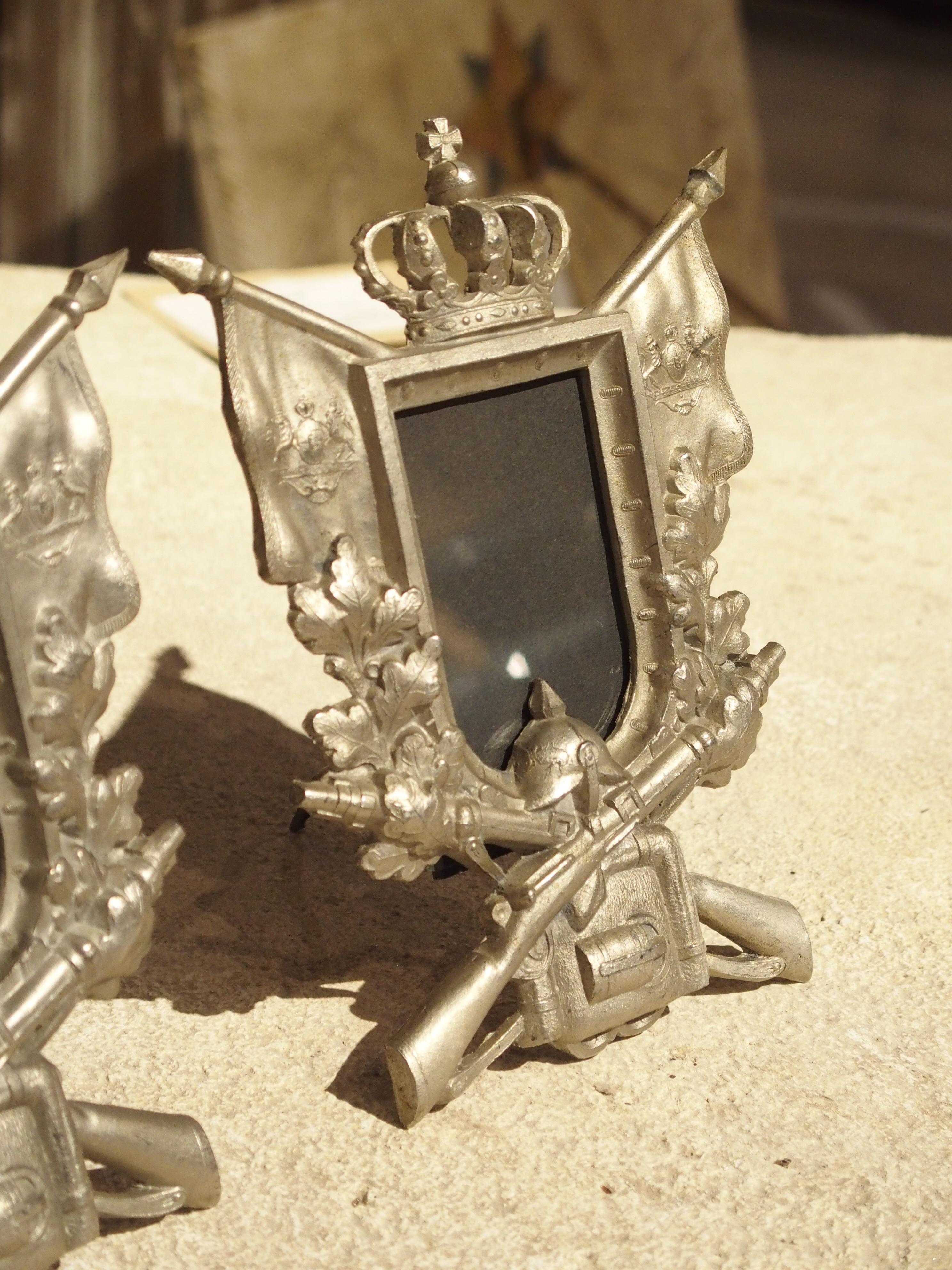 Pair of Small Antique Cast Metal Picture Frames from Germany, circa ...