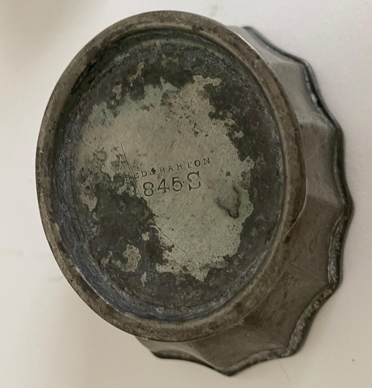 Pair of Small Antique Pewter Dishes For Sale at 1stDibs