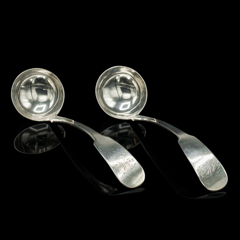 Pair of Small Antique Toddy Ladles, Scottish, Whisky Spoon, Hallmark ...