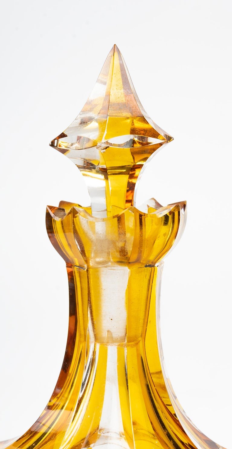 Pair of Small Bohemian Decanters For Sale at 1stDibs