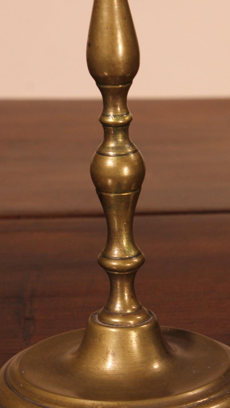 Pair of Small Candlesticks in Bronze, 18th Century For Sale at 1stDibs