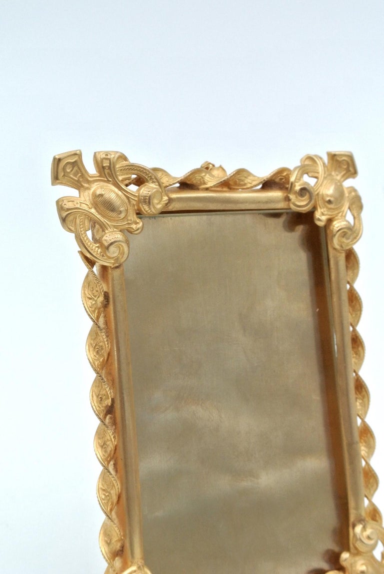Pair of Small Gilded Brass Photo Frames at 1stDibs