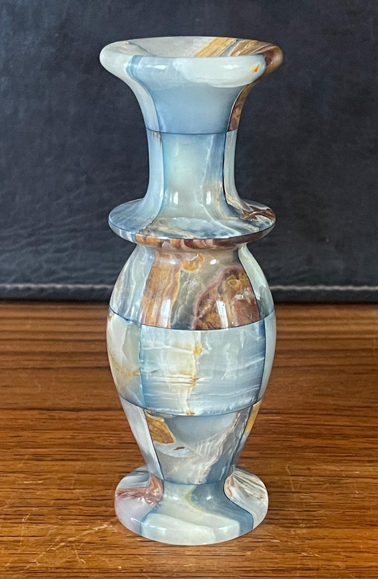 Pair of Small Post-Modern Patchwork Italian Marble Vases For Sale at ...