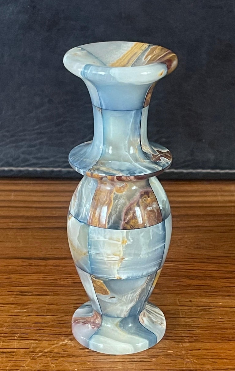 Pair of Small Post-Modern Patchwork Italian Marble Vases For Sale at ...