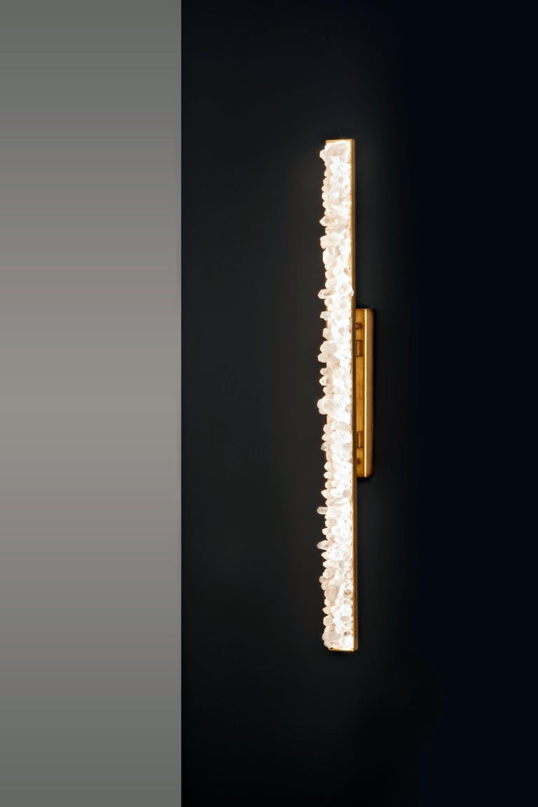 Pair of Smoked Quartz Wall Lamp by Aver For Sale at 1stDibs