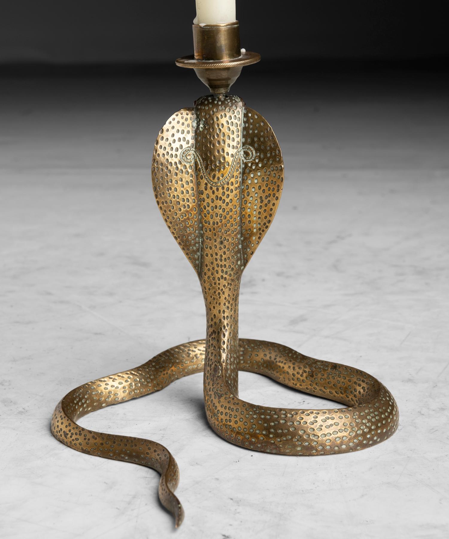 Pair of Snake Candle Sticks, England circa 1950 For Sale at 1stDibs