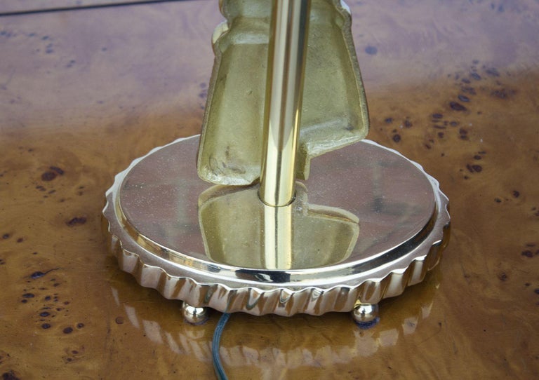 Pair of Solid Brass Candlestick Table Lamps with Bow Detail For Sale at ...