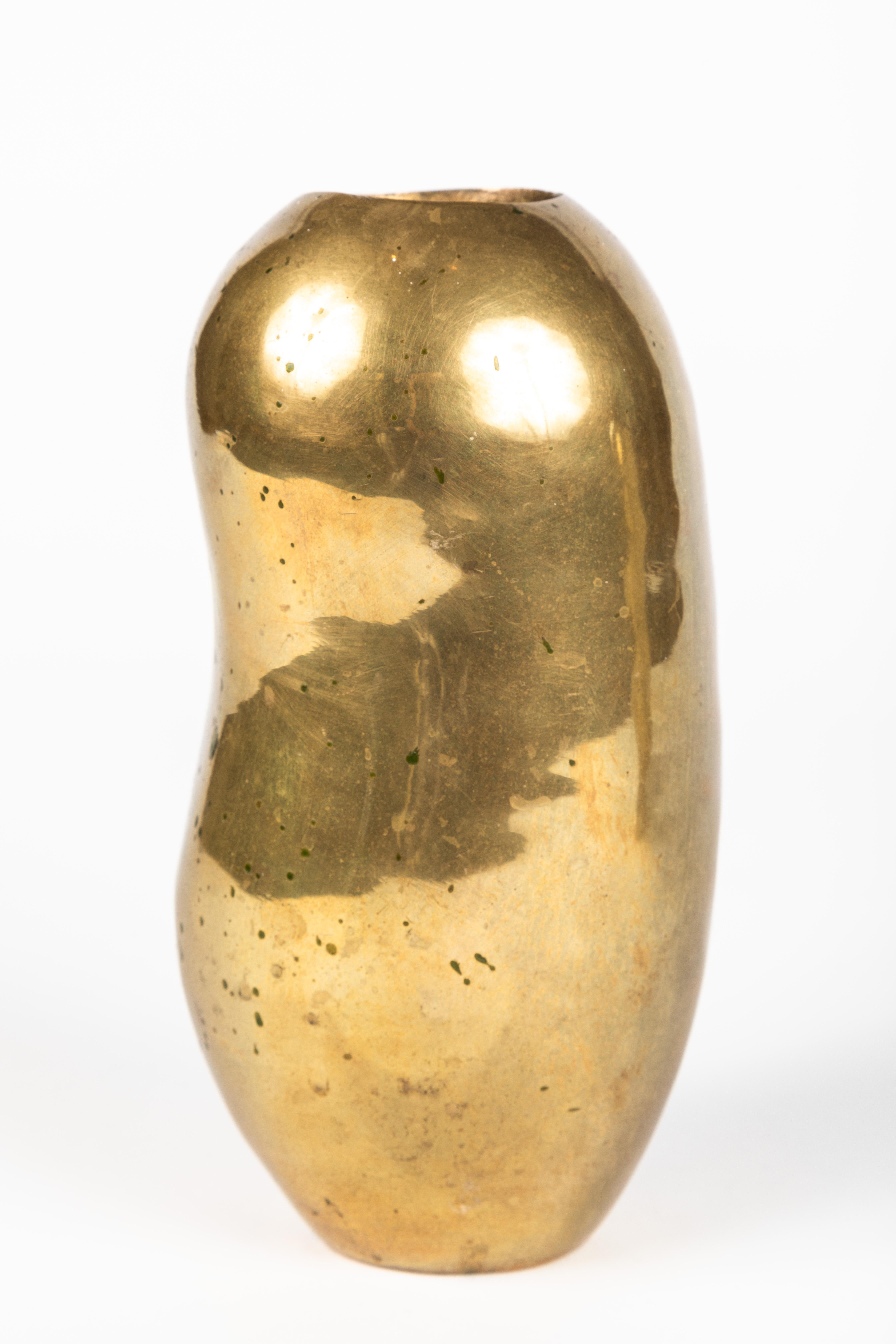 Pair of Solid Brass Decorative Vases by Ben Seibel for Jenfredware ...
