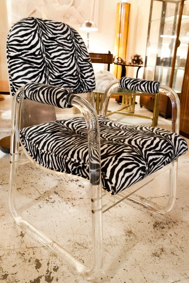 Pair of Solid Lucite Vanity Chair, 1940s For Sale at 1stDibs