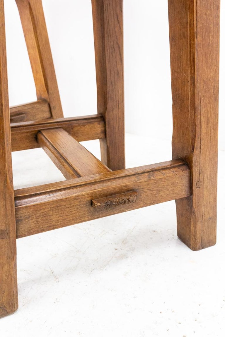 Pair of Solid Oak Stool at 1stDibs