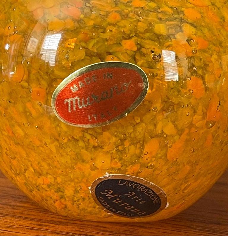 Pair of Sommerso Art Glass Pumpkins by Murano Glass Studios For Sale at ...