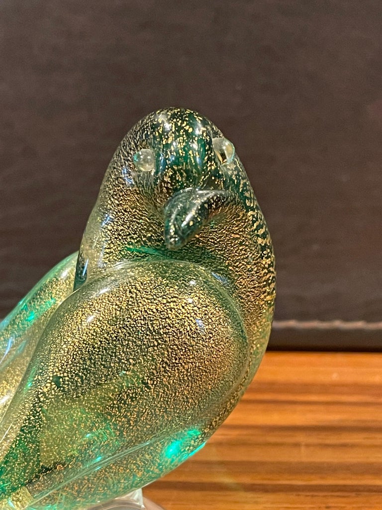 Pair of Sommerso Art Glass Song Birds / Sparrows by Murano Glass ...