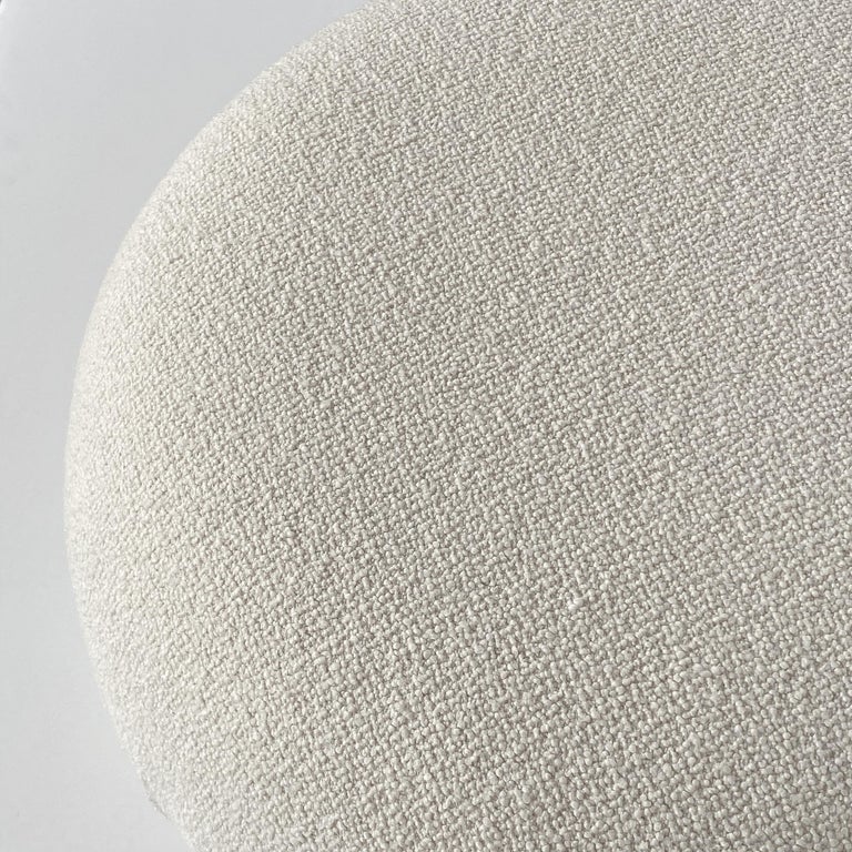 Pair of Souffle Pouf Ottomans in Italian Boucle at 1stDibs