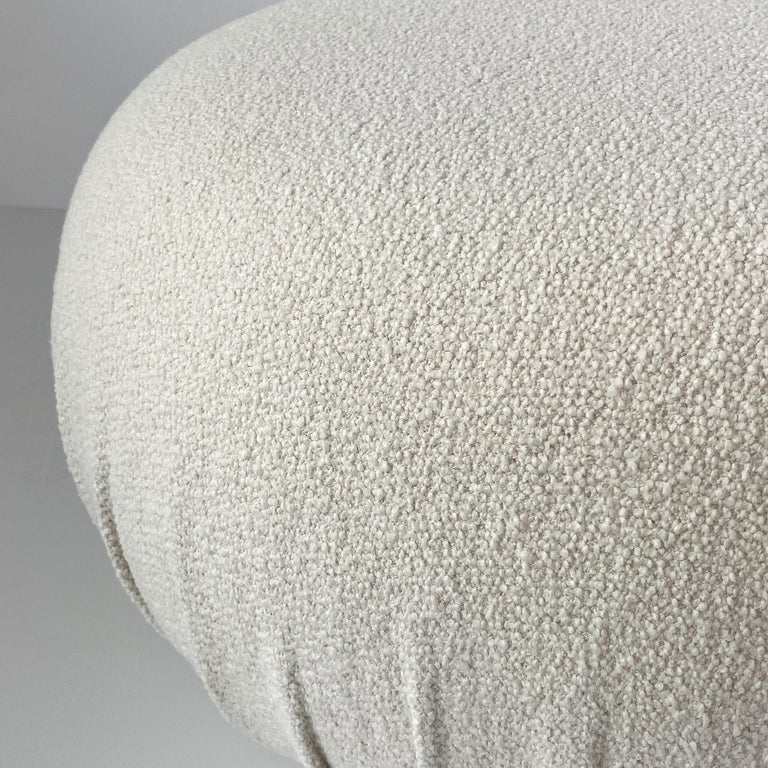 Pair of Souffle Pouf Ottomans in Italian Boucle at 1stDibs