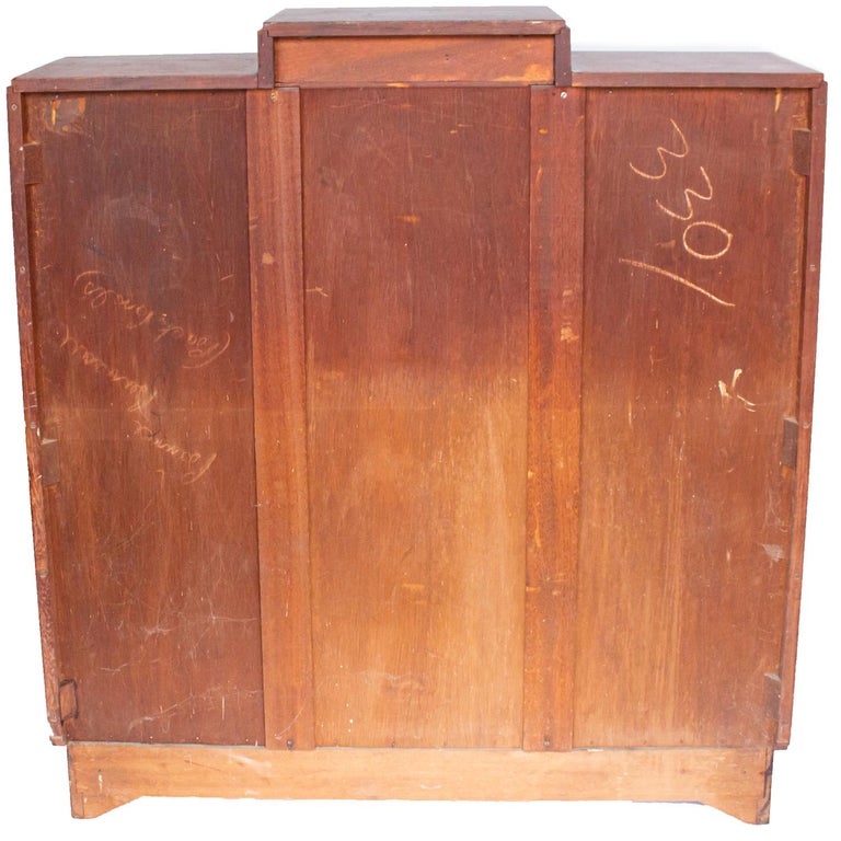 Pair of South African, Art Deco Teak Secretaire Bookcases at 1stDibs