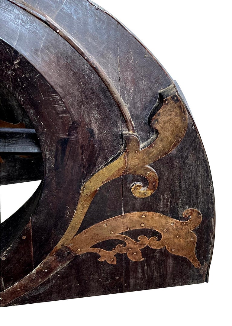 Pair of South Indian Hand-Carved Fore and Aft Indian Snake Boat Prows ...