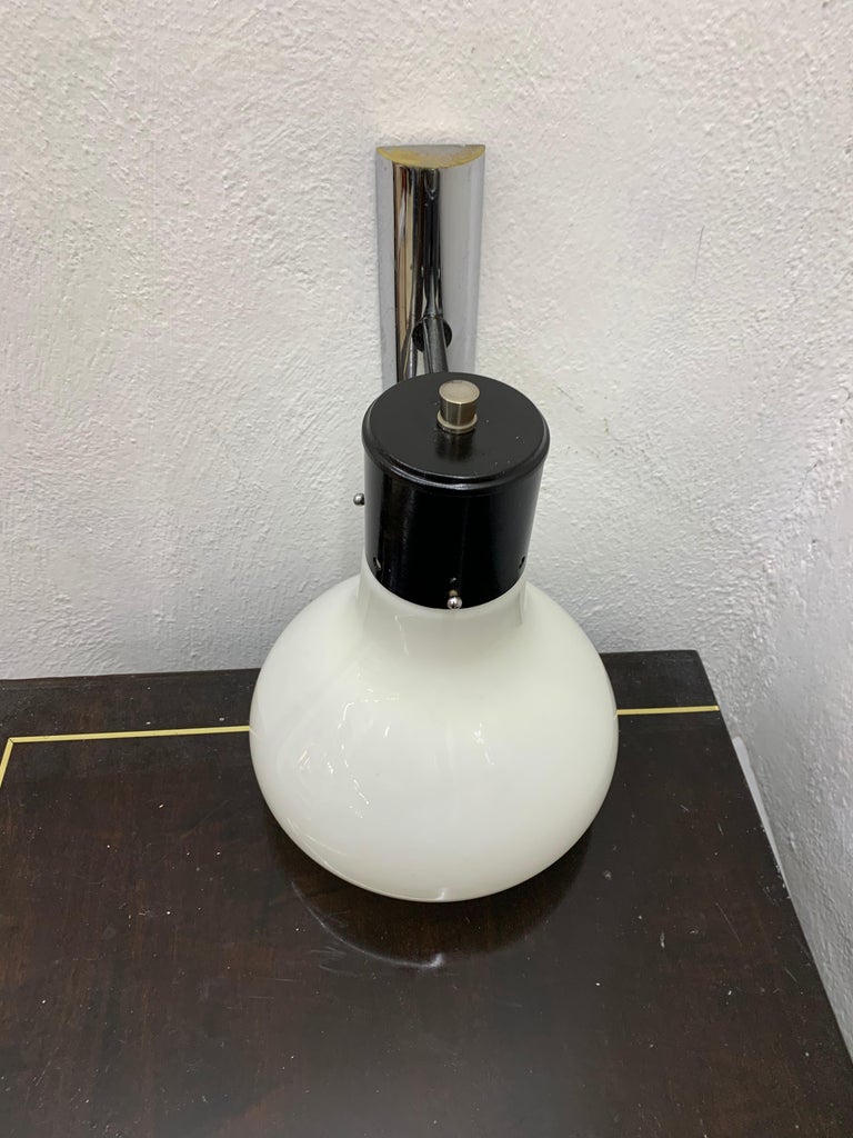 3 Space Age Leucos Sconces in Brass and Murano Glass, circa 1970 For ...