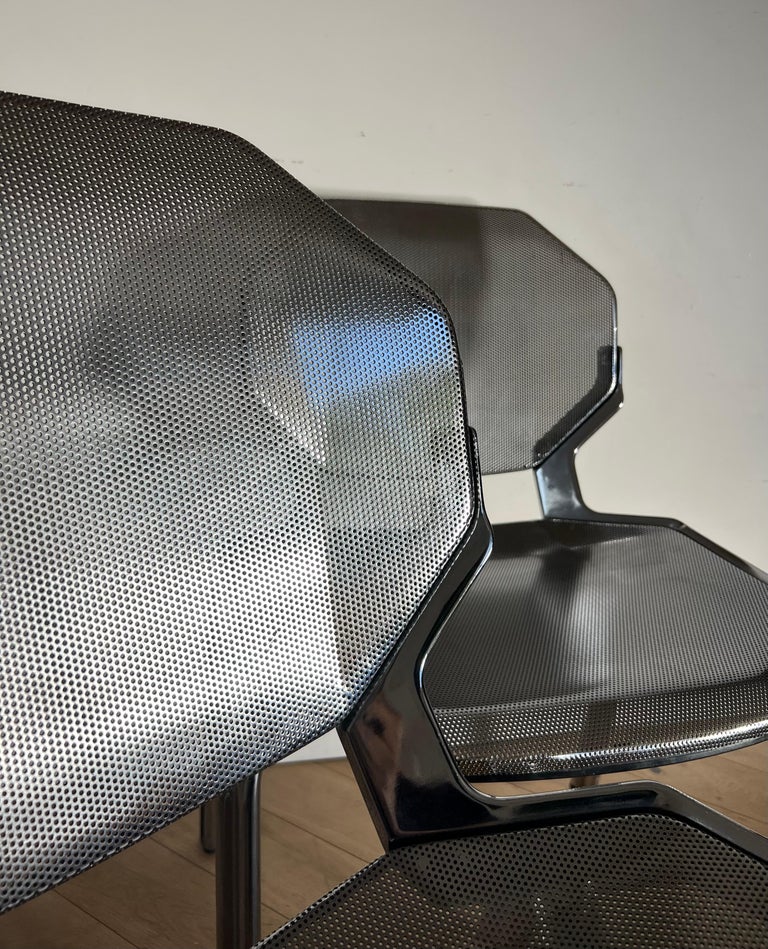 Pair of Space-Age Metal Chairs After Fröscher, 1970s at 1stDibs