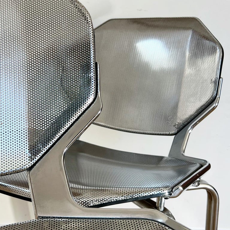 Pair of Space-Age Metal Chairs After Fröscher, 1970s at 1stDibs