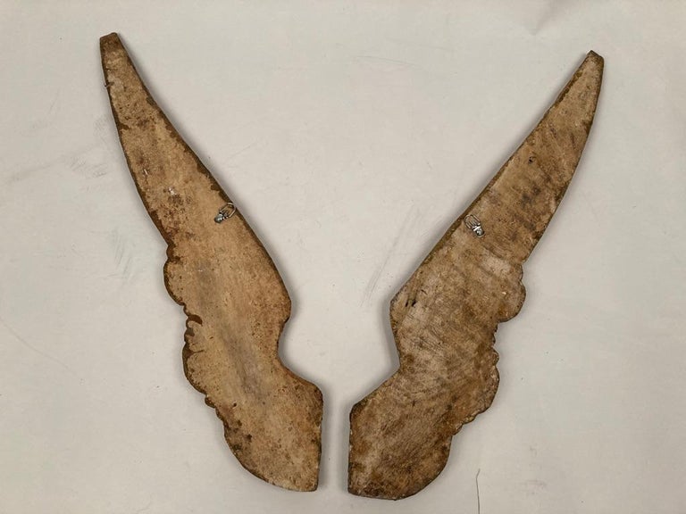 Pair of Spanish Colonial Carved Giltwood Angel Wings at 1stDibs