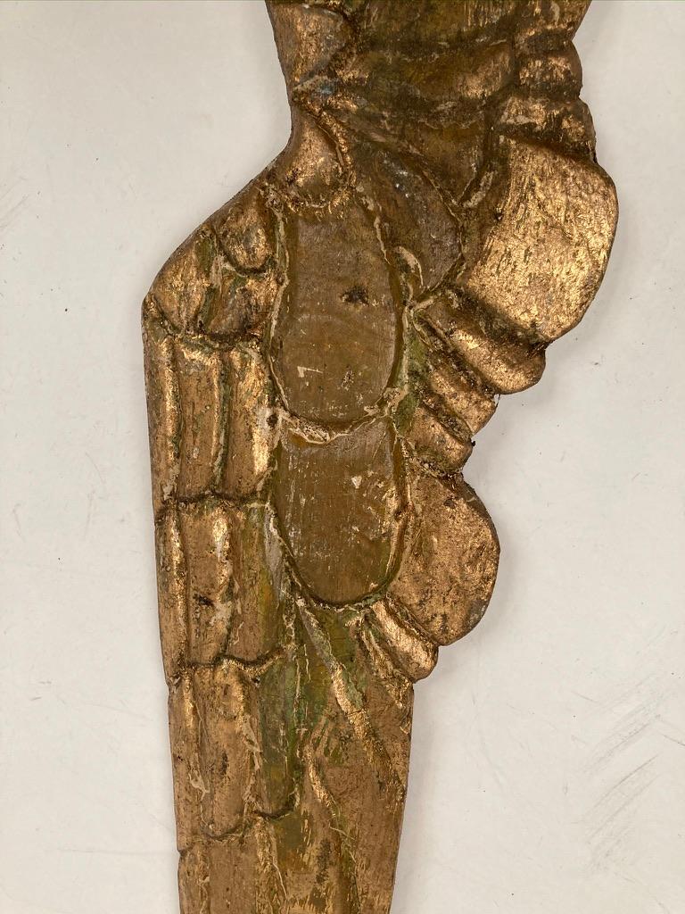 Pair of Spanish Colonial Carved Giltwood Angel Wings at 1stDibs