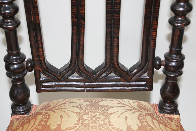 Pair of Spanish Moorish High Back Hall Chairs at 1stDibs