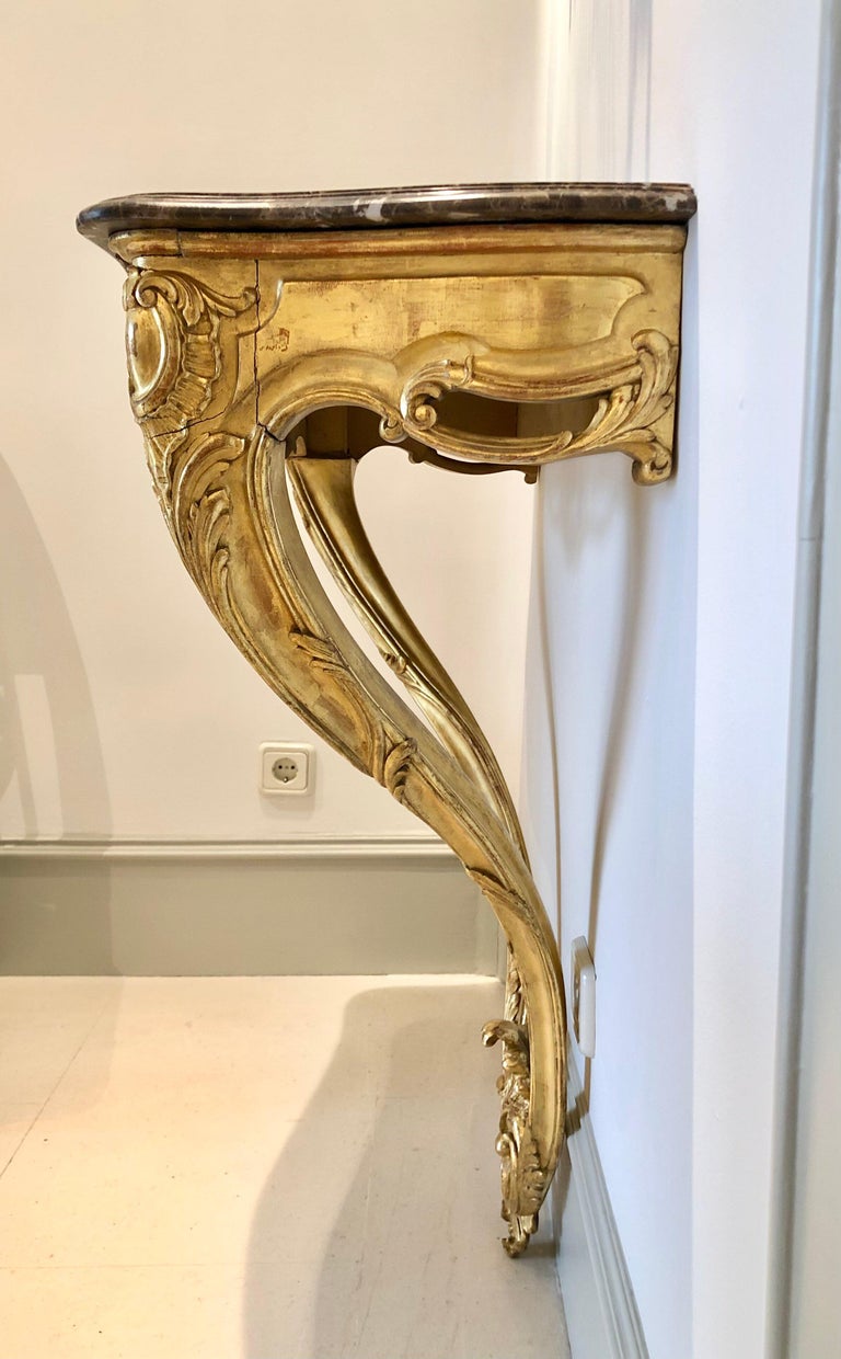 Pair of Spanish Rococo, Louis XV Style Console Tables For Sale at 1stDibs